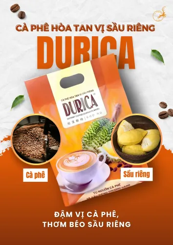 Cà phê hòa tan vị sầu riêng DURICA